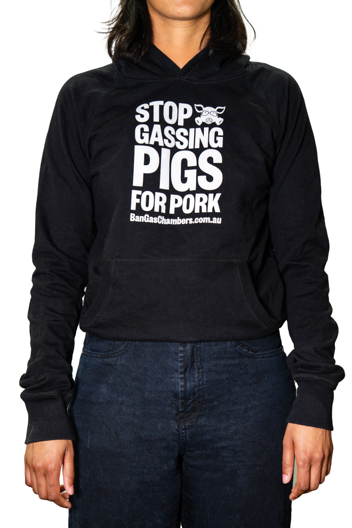 'Stop Gassing Pigs for Pork' Hoodie – Farm Transparency Project